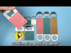 Cina Improntabile Blank PU Leather Sublimation Bottle Opener in vendita