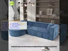 L-Shaped Fabric Sofa with High-Density Foam Vacuum Packed Compressed Sofa For Living Room No Assembly Required