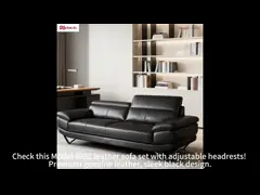 China BIFMA Tufted Leather Sofa Furniture Sectional Burgundy Brown Offwhite Personalized for sale