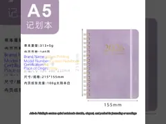 Spiral Binding Custom Journal Notebook Pocketless Customized Design