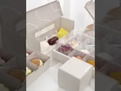 China Pastry Grid Box Set Cell Dessert Packaging System Premium Kraft Paper Transparent Window Design Bakery Display Boxes for sale