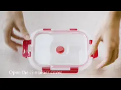 China Airtight Vacuum Glass Food Container with PP Lid and Silicon Gasket for Freshness Preservation for sale