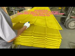 Export Yellow Color(RAL1021) 5Peaks Type Width 940mm--5050mm Length Perforated Safety Screen Load In