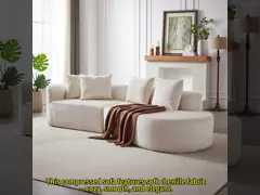 China Curved Microfiber Chenille Compressed Sofa And Loveseat Vacuum Packed for sale