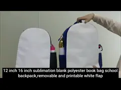 China 12inch Sublimation Backpack For Kids With Detachable Printing Part Personalized Backpacks With Logo for sale