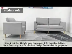 China Nordic Style Linens Semi-KD Cushion Sofa sets for Living Room Furniture for sale