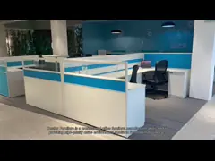 China 4 Seater Office Workstation Desks Thickness 30mm Cubicle Partition for sale