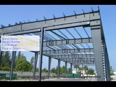 China Prefabricated Steel Structure Warehouse with Portal Frame H Steel Main Frame and Z or C Purlins for sale
