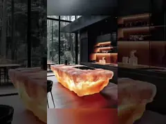 China High Gloss Transparent Resin Reception Desk Corporate Office Bank Furniture Luxury Epoxy Clear Crystal Dining Table for sale