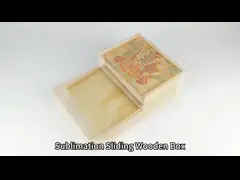 China Blank Sublimation Wooden Storage Boxes With Sliding Lid Custom Wood Box for sale