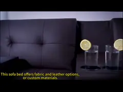 China Modern Linen Fabric Foldable Sofa Bed With Cup Holder 2 Seater Living Room Sofa Convertible Sleeping Sofa Bed for sale