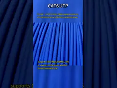 Blue UTP CAT6 Cable 23AWG Extend To 550MHz CM PVC High Speed Network Cable