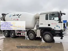 China Original 2020 Lingyu Used Concrete Mixer with Sitrak Truck 12 Cubic Meters 12m3 12cbm for sale