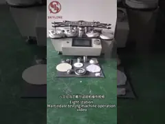 Cina Abrasione di Martindale dell'apparecchiatura di collaudo del tessuto e tester di Pilling con 4 stazioni di prova/tester pallone del tessuto in vendita