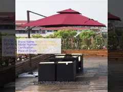 42 Inch Outdoor Sunshade Umbrella Villa Umbrella Open Air Garden Cantilever Garden Parasols