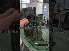 Assembly and use of the Latest styles 12 channels Backpack-type UAV countermeasure equipment