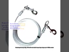 Heavy Duty 30 Foot Tie Out Cable for Large Dogs with 100 Pounds Capacity and Easy Installation