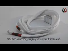 Custom 30cm 100% Polyester Drawstring Cord For Clothing