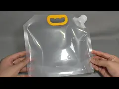 China Thickened Transparent Spout Pouches With Reinforced Handles 1L/1.5L/2.5L/5L/10L Nozzle Bag For Bulk Grain And Liquid Packaging. for sale