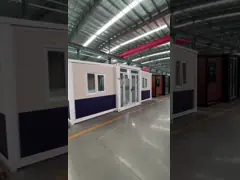 China Foldable 20ft Container with Bull 30*30 Flat Lame Large Ceiling Lamp and Seismic Performance Level 8 for sale