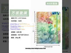 5.8 X 8.3 Inches Custom Journal Notebook in with Hardcover Cover Material