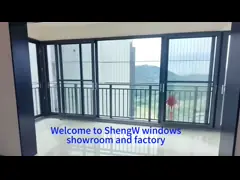 China White Brown Aluminum Sliding Glass Door Custom Dimensions Aluminium Glass External Door for sale