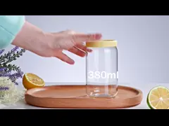 China IKOO Can Shaped Glass Cups with Silicone Lids and Glass Straw,Drinking Glasses with Lids and Straws and Silicone Sleeves, Beer Glasses, Iced Coffee Cups for sale