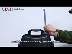 China Portable Drone Jammer with GPS 1.2g 1.5g WiFi Omnidirectional Antenna and 10KM Radius 30Mhz-6Ghz Detection for sale