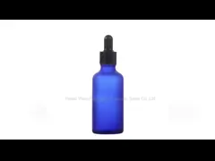 China Small Oil Dropper Bottles Matte Blue Glass Dropper Bottles 5ml 10ml 15ml 20ml for sale