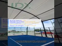 LDK Padel Court With Roof Customized Fixed Roof Covered Padel Court For Sales