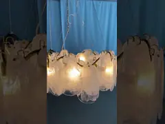 China Modern Chandelier Alabaster Chandelier Luxury Multi-tier Disc Ceiling Lights Led Light for Living Room Dinning Room for sale