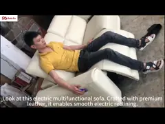 China Modern Electric Microfiber Leather Sofa Furniture Recliner 180cm Custom for sale