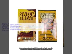 Customized Three Side Seal Flat Pouch For Snack Energy Bar Nut Chocolate Packaging Aluminum Foil Moistureproof Edible Mylar Bags