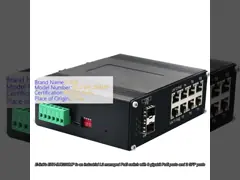 Industrial L2 Managed PoE Switch 8 Port 10/100/1000T 802.3at To 2 Port 1000X SFP