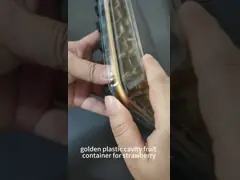 Customized 28 compartment heart-shaped chocolate container with transparent lid plastic black/gold Pet inner tray for chocolate and fruit