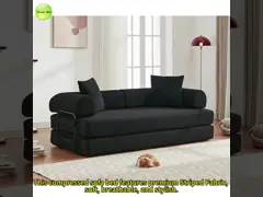 China Multiple Combinations Striped Fabric Sofa Bed For Living Room Furniture Vacuum Packed Floor Compression Sofa Bed Couch for sale