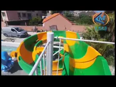China Fiberglass Water Park Spiral Slide Bright Surface With Low Platform for sale