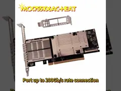 China Mellanox MCX755106AC-HEAT NDR 400 Gb/s Dual-port QSFP112 InfiniBand Network Card for High-Speed Server Applications for sale