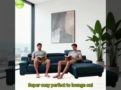 8092Trendy Leather Sofa: Premium, Cozy – Redefine Living Space Comfort