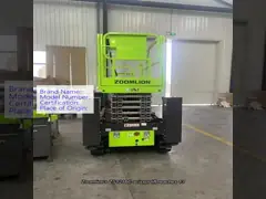 Zoomlion 13.8m Mobile Scissor Lift Zs1216c Aerial Work Platform for Sale