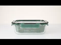 IKOO Kitchen Spaces Colander Glass Food Storage Containers with Silicone Lid