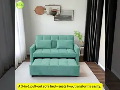 China Modern Velvet Pull Out Sofa Bed Saving-Space Convertible Sleeping Sofa Bed For Living Room Bedroom Furniture for sale