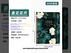 Spiral Hardcover Notebook One Subject Hardcover Durable and Professional