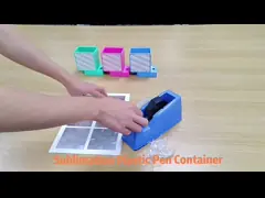 Blank Plastic Sublimation Pen Holder Custom Office Desk Pencil Container Brush Pot