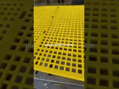 Pannelli gialli dello schermo del poliuretano della maglia dell'unità di elaborazione con il gancio per i miei che vibrano