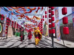 Jiguan Color Fish Leaping Through Lantern Tunnel For Festival Party Atmosphere Decor