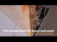 China Latest PVC Marble Sheet With UV Coating Waterproof Interlocking Installation For Living Room. for sale