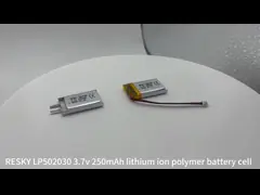 502030 3.7v 250mAh перезаряжаемая литий-полимерная аккумуляторная ячейка