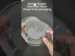 Oem heart shaped transparent PET hinged clamshell cherry tomato berry perforated plastic packaging