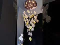 China Glass Villa Duplex Staircase Floor Lamp  Rectangle Long Rectangle for Installation Project for sale